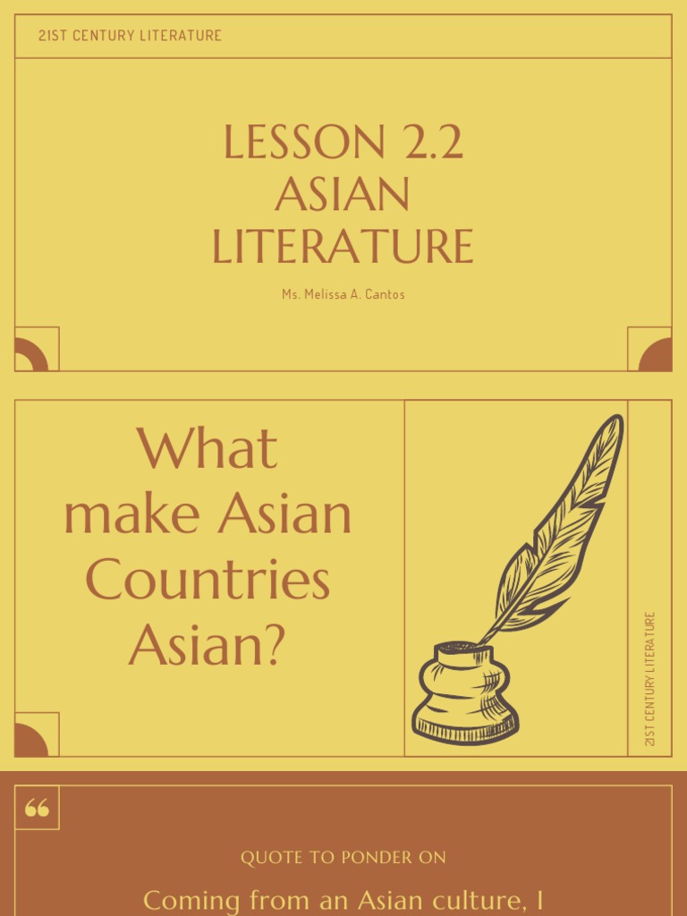 Module 2.2 Asian Literature | PDF | Japan | China