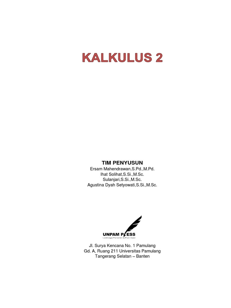 Tek0033 - Kalkulus 2.ok | PDF