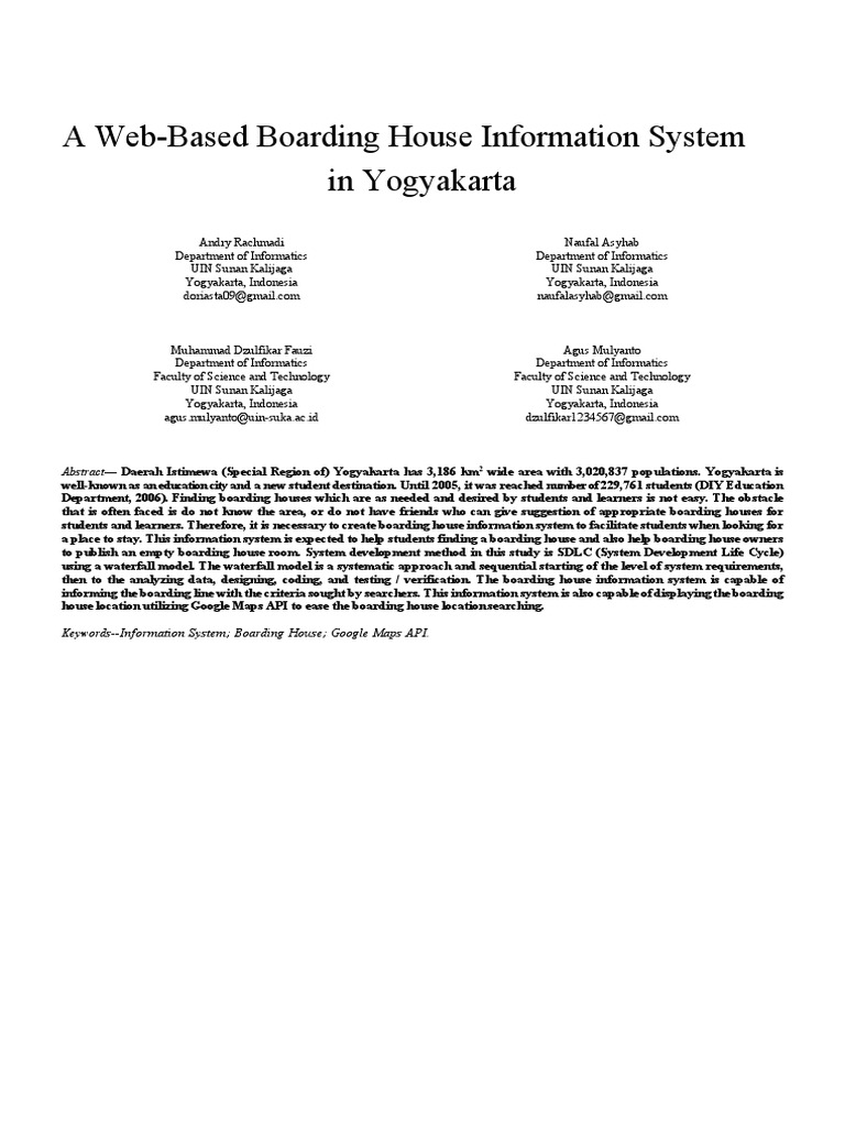 A Web-Based Boarding House Information System in Y | PDF | Internet ...
