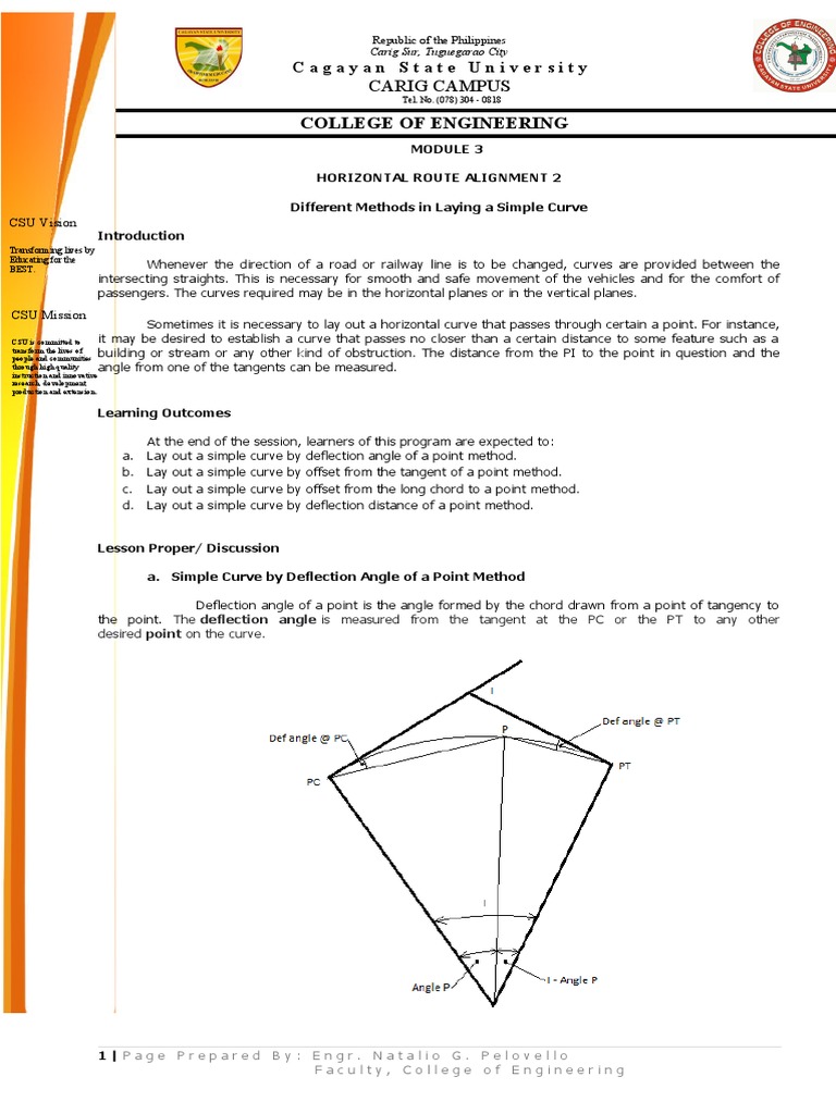Horizontal Curve Layout Methods | PDF | Geometry | Elementary Geometry