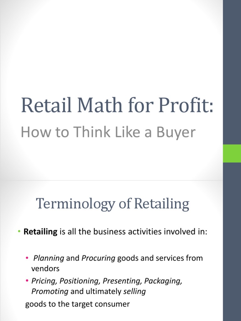 Retail Math: Mastering Markup Calculations | PDF | Pricing | Merchandising