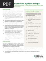 Power Outage Info Letter | PDF