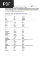 List of Measurable Verbs Used To Assess Learning Outcomes | PDF ...