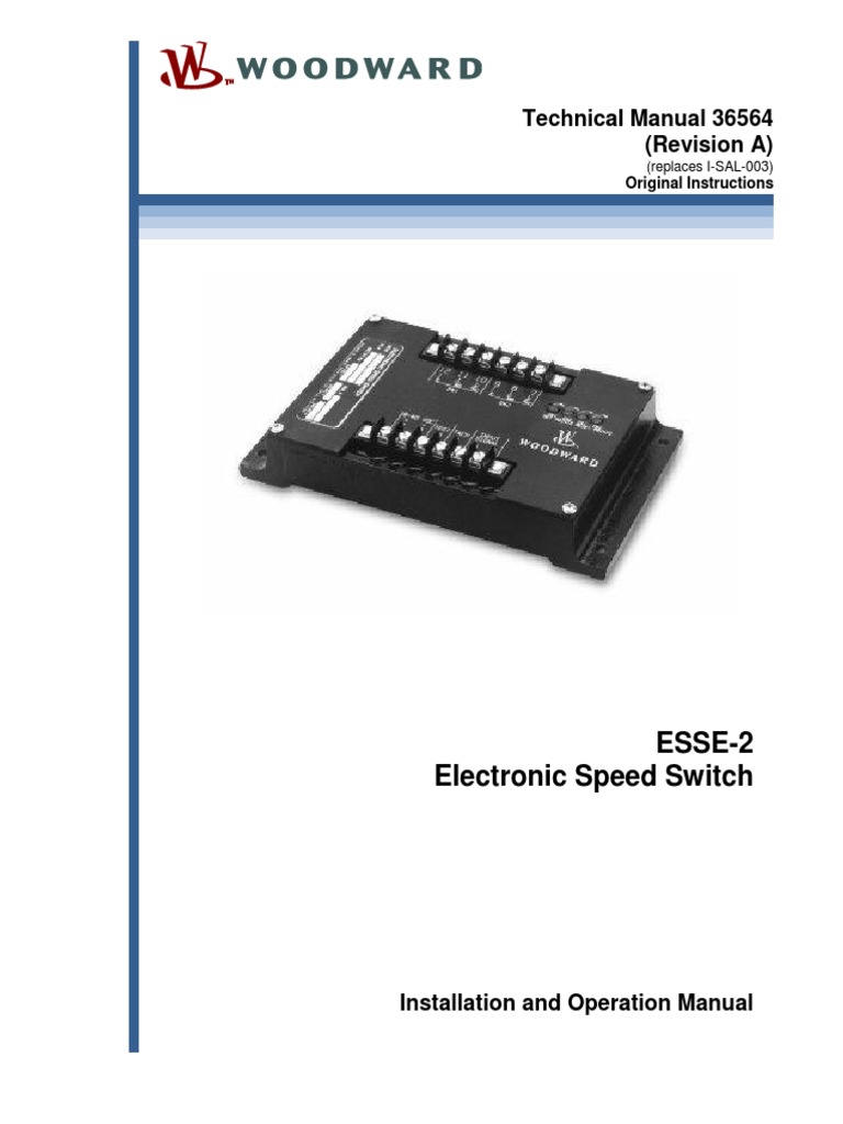 WOODWARD SPEED SW. ESSE-2 Only | PDF | Relay | Switch