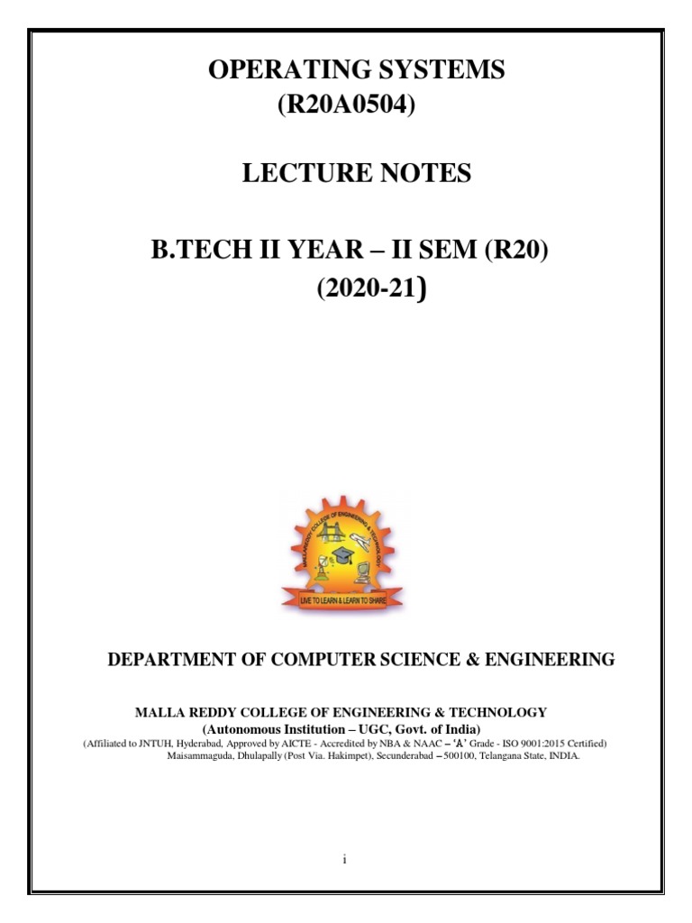 Operating Systems | PDF | Operating System | Process (Computing)