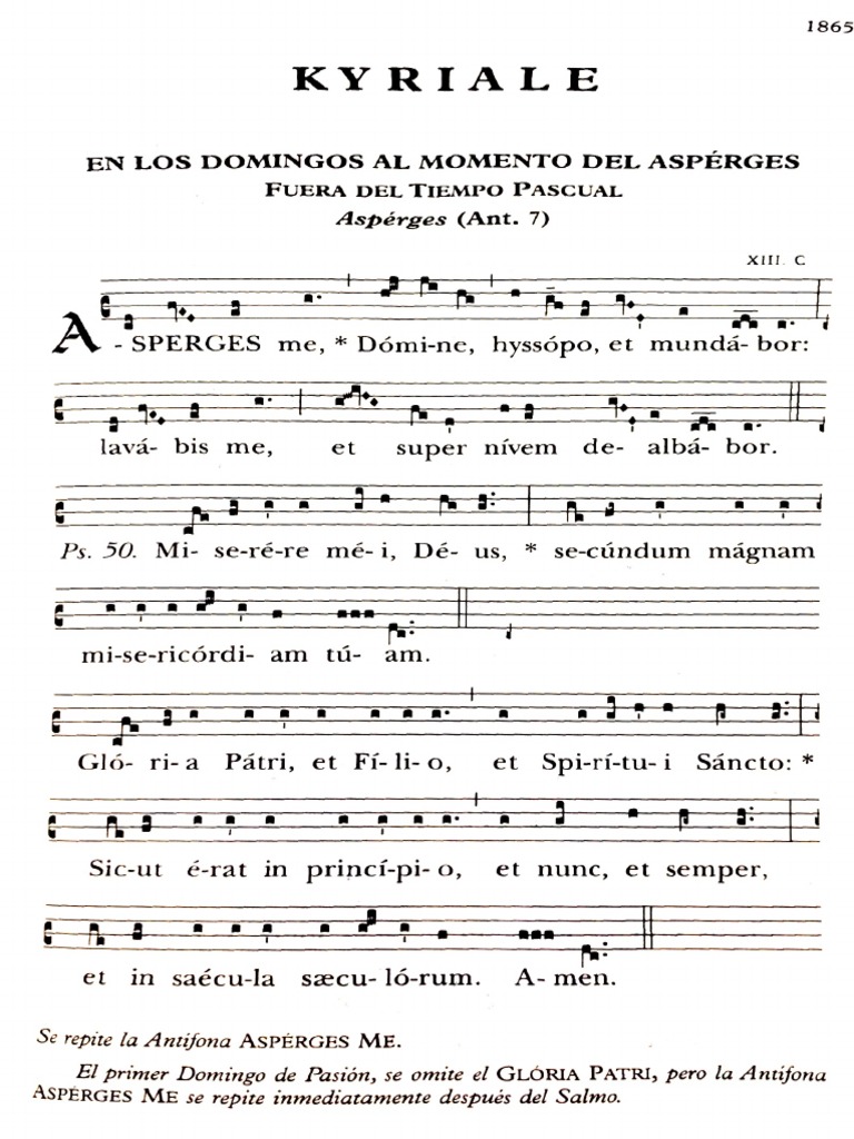 Asperges Me | PDF