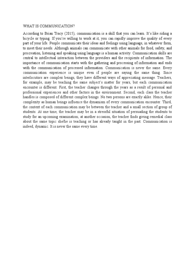 Communication by Brian Tracy | PDF