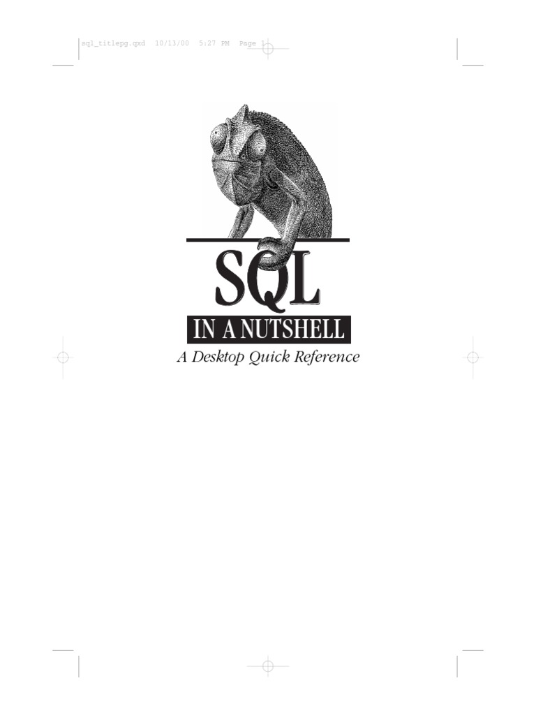 OReilly - SQL.In Nutshell | PDF | Parameter (Computer Programming) | Pl/Sql