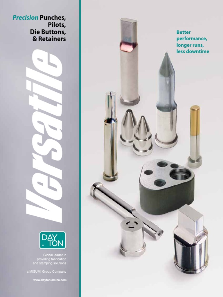 Punches, Pilots, Die Buttons, & Retainers: Precision | PDF | Materials ...