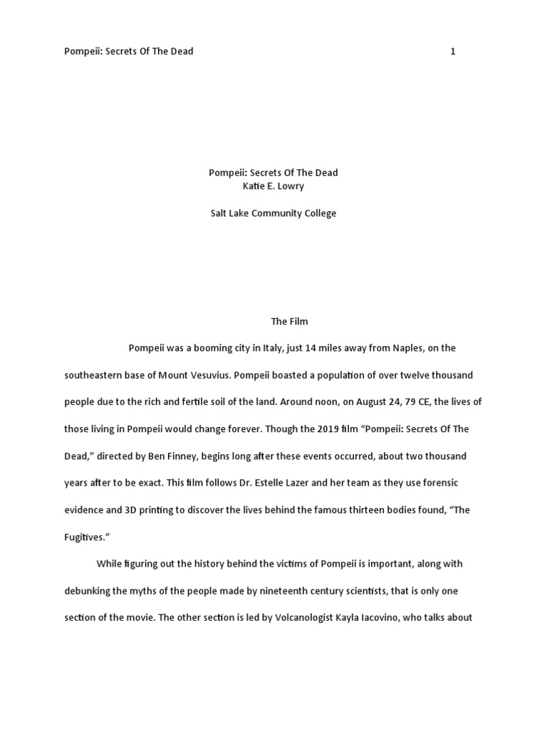 Pompeii Secrets of The Dead | PDF | Volcano | Mount Vesuvius