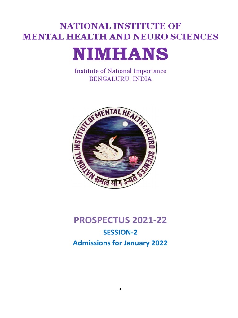 Nimhans: National Institute of Mental Health and Neuro Sciences | PDF ...