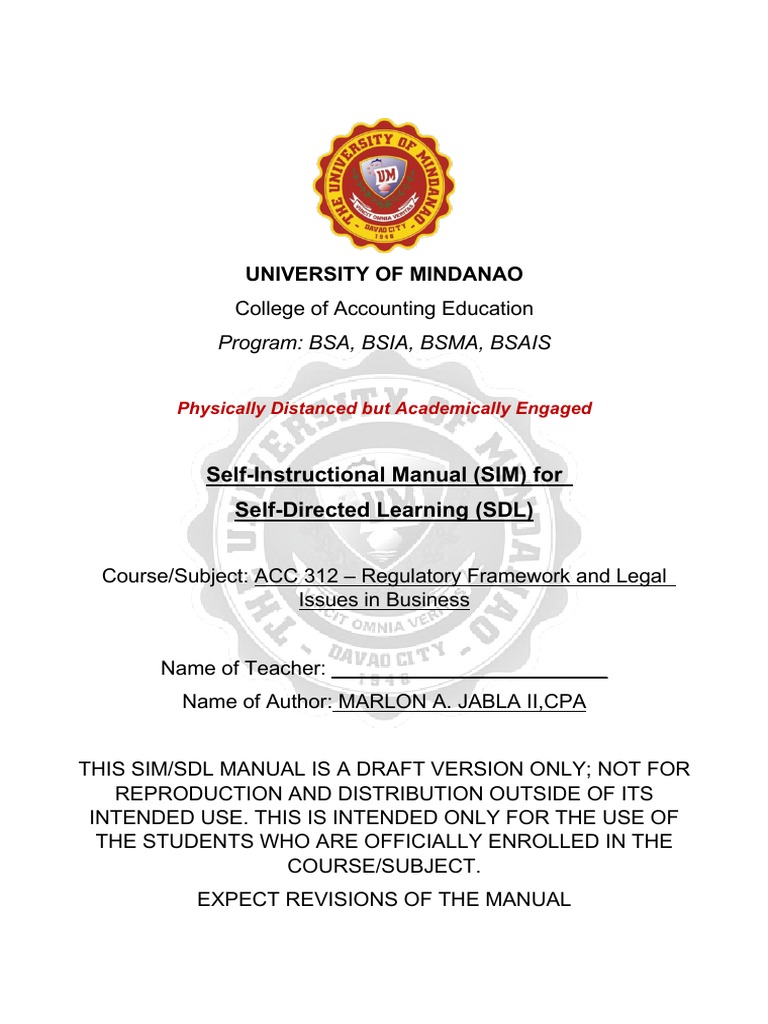 University of Mindanao: Program: Bsa, Bsia, Bsma, Bsais | PDF | Option (Finance) | Money