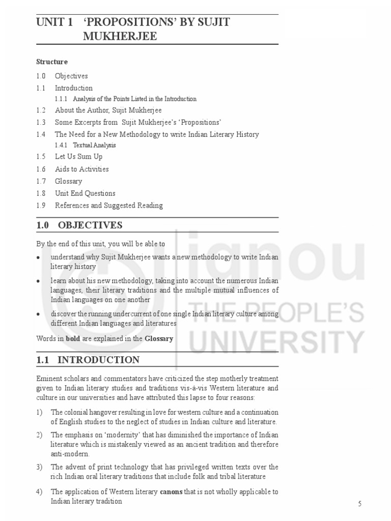 Unit 1 Propositions' by Sujit Mukherjee: 1.0 Objectives | PDF ...