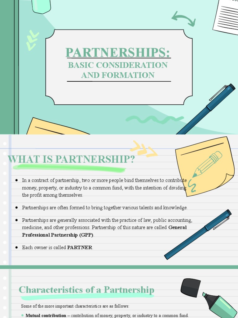 Partnership Formation | PDF | Partnership | Corporations