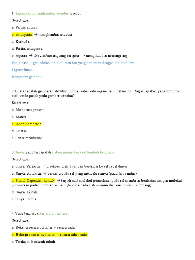SOAL BIOMED 1 19 Bhs | PDF | Kesehatan Holistik