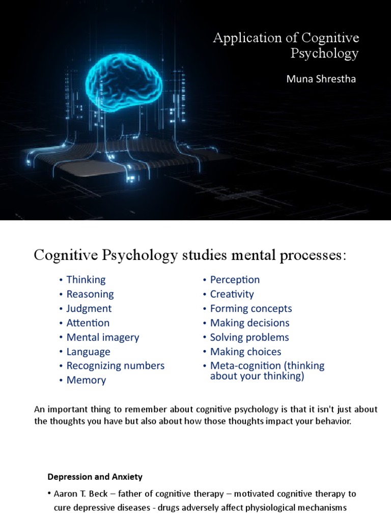 Application of Cognitive Psychology: Muna Shrestha | PDF | Cognition ...