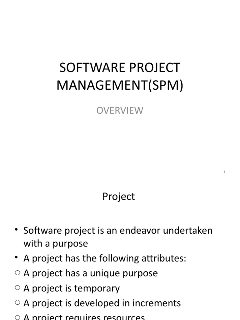 Software Project Management (SPM) | PDF | Project Management | Software ...