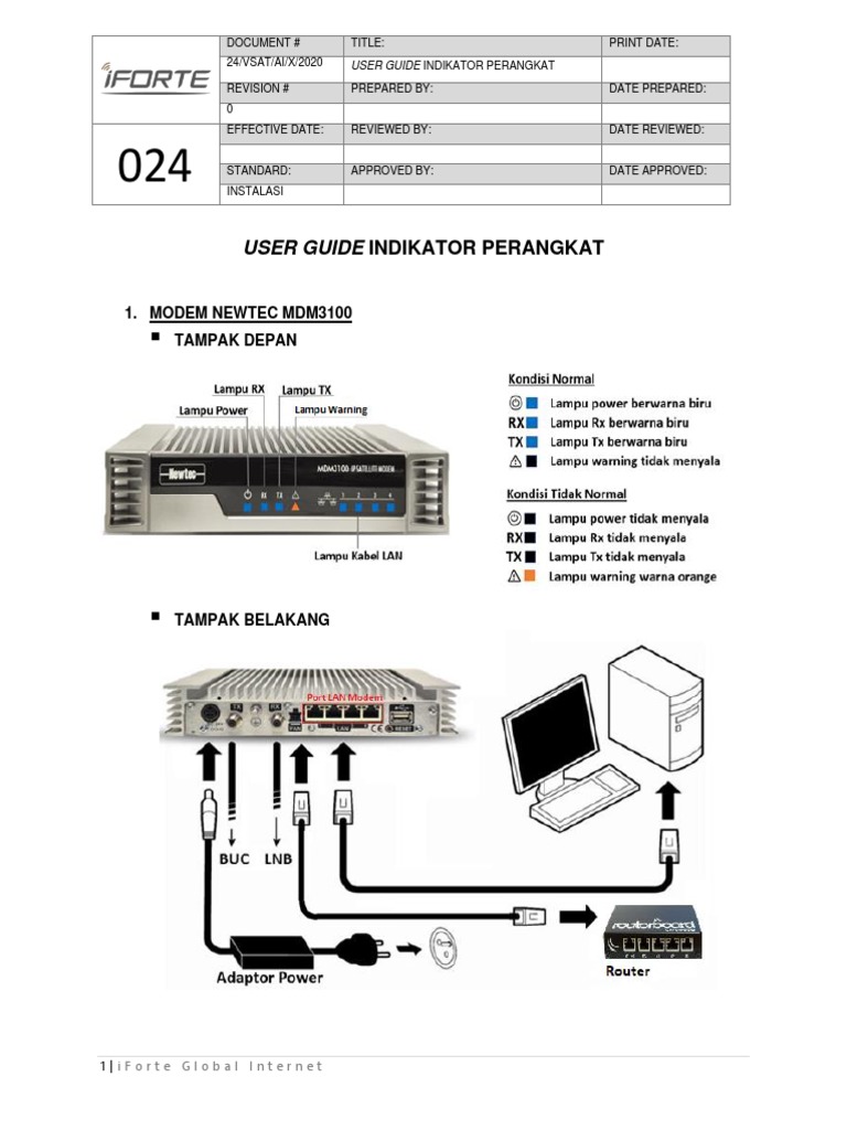 Panduan Instalasi Perangkat iForte | PDF | Teknologi & Rekayasa