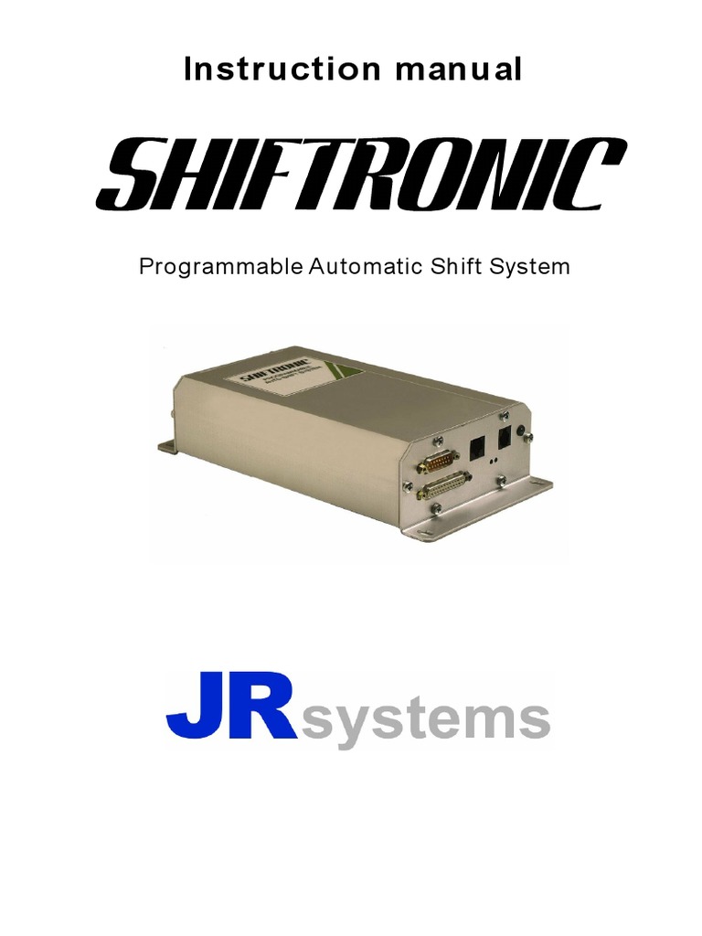 Instruction Manual: Programmable Automatic Shift System | PDF ...
