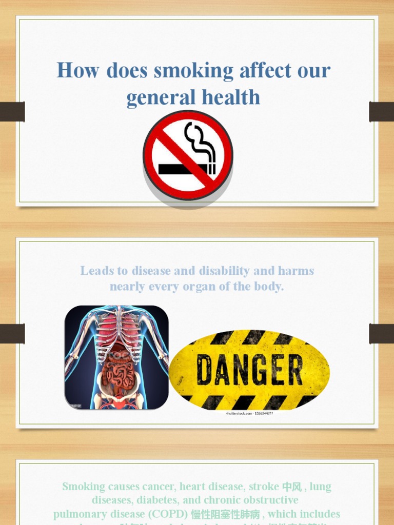 How Does Smoking Affect Our General Health | PDF
