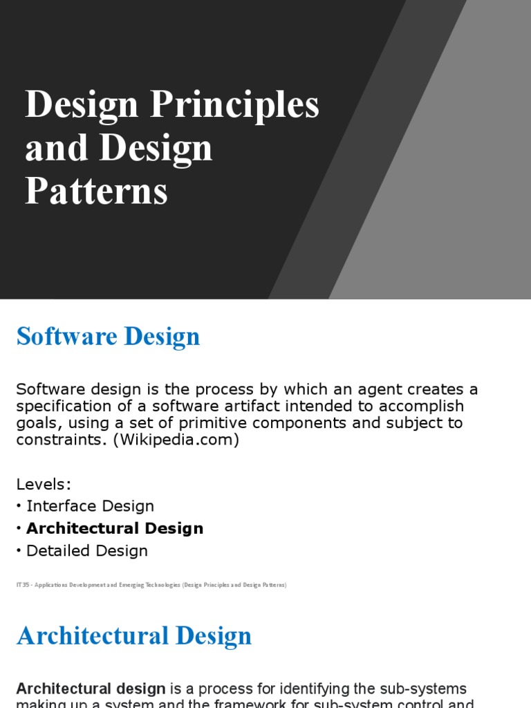 3 IT 35 Design Principles and Design Patterns | PDF | Software Development | Class (Computer ...