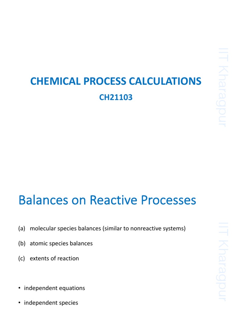 Chemical Process Calculations | PDF
