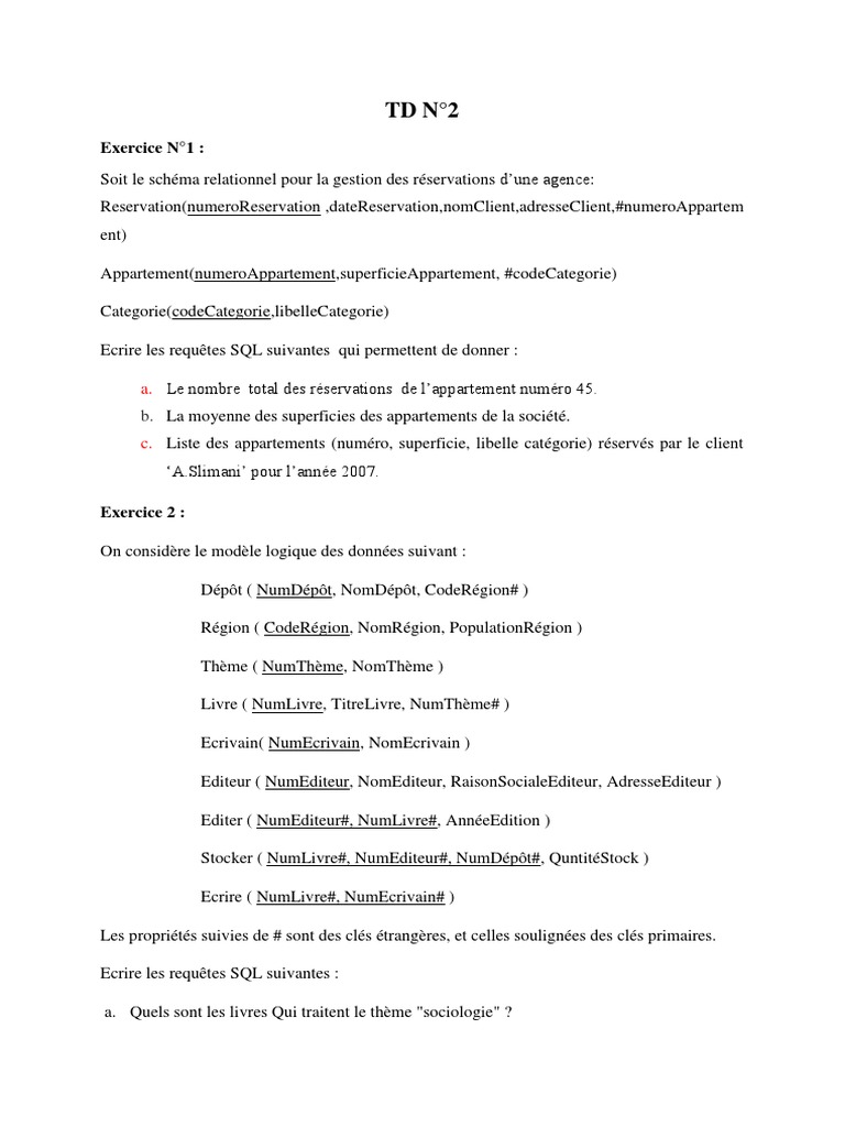 TDN°2 | PDF | Ingénierie des systèmes | Informatique