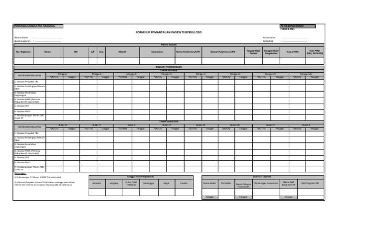Formulir Pemantauan TBC | PDF