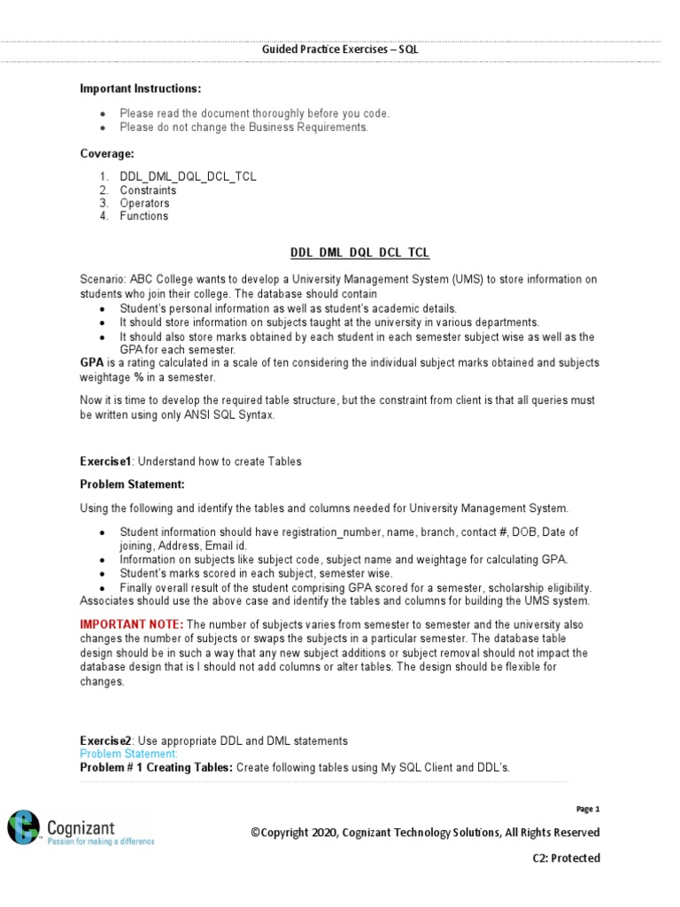 SQL - Guided Practice | PDF | Table (Database) | Sql
