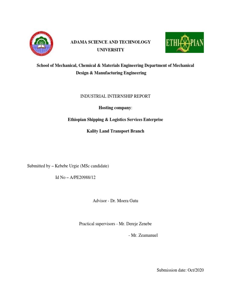Industrial Internship Report | Download Free PDF | Cargo | Containerization