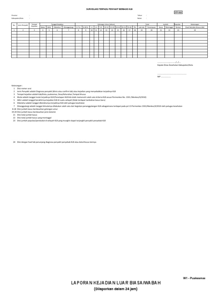 Form STP KLB Dan W1 | PDF