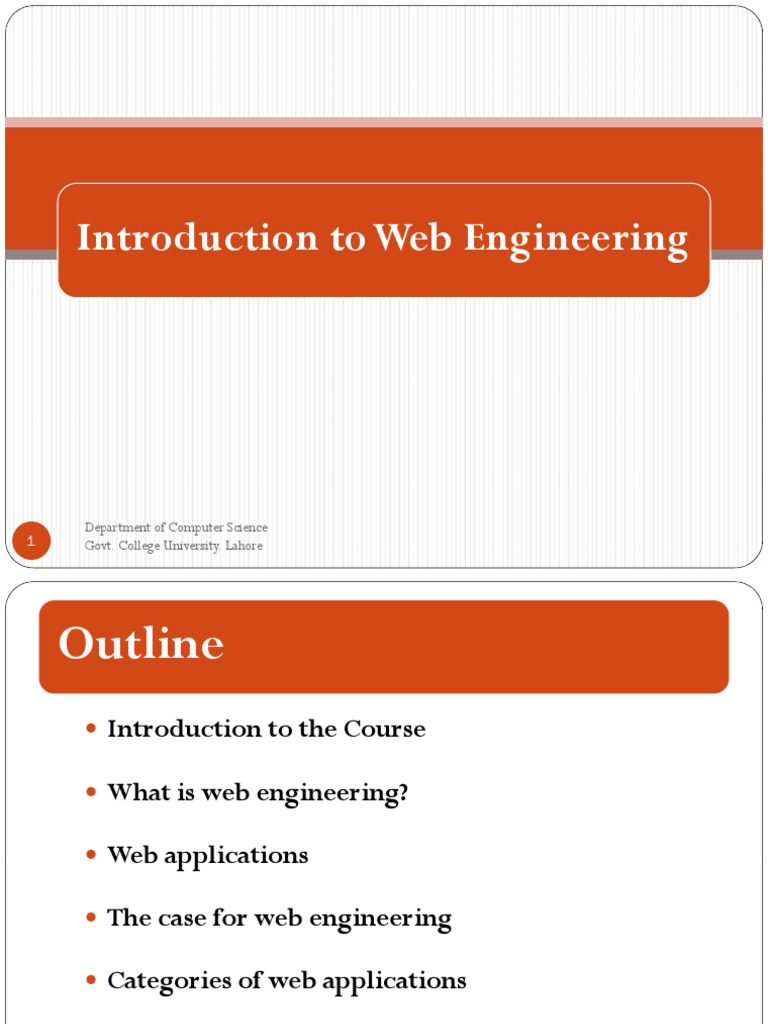 Lect 1 (Introduction To Web Engineering) | PDF | World Wide Web | Internet & Web