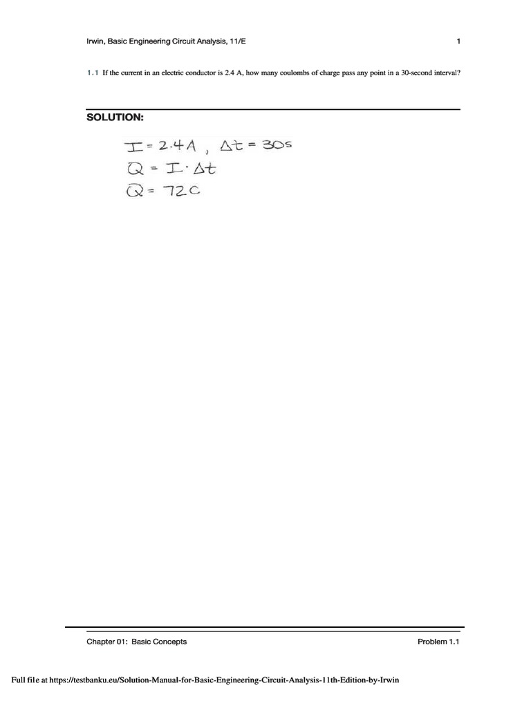 Qdoc - Tips Solution Manual For Basic Engineering Circuit Anal | PDF ...