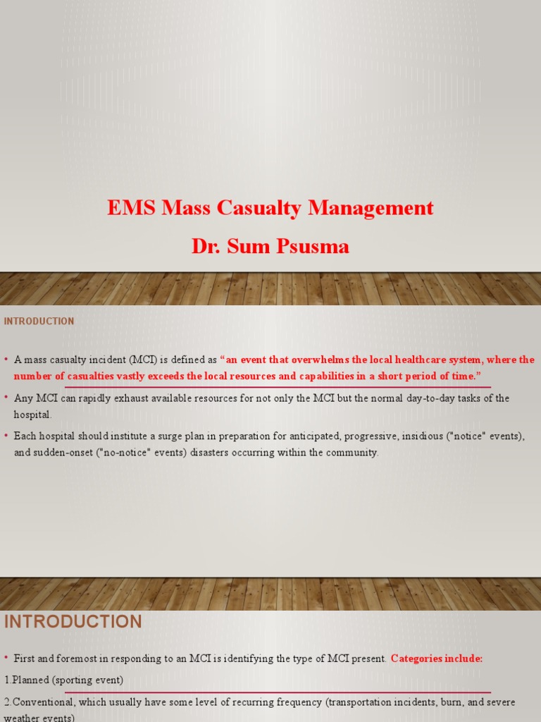 Mci Updated | PDF | Emergency Medical Services | Incident Command System