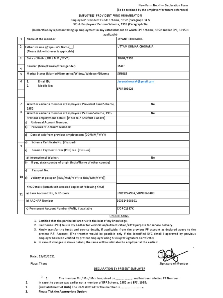 Form 11 | PDF | Access Control | Government And Personhood