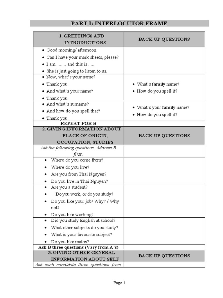 IELTS Speaking Examiner Guide | PDF