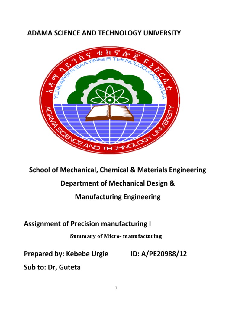 Summary of Micro-Manufacturing | PDF | Microelectromechanical Systems ...