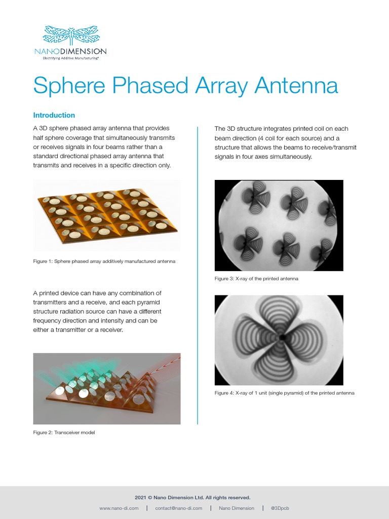 Sphere Phased Array Antenna Brochure | PDF | Antenna (Radio) | Inductor