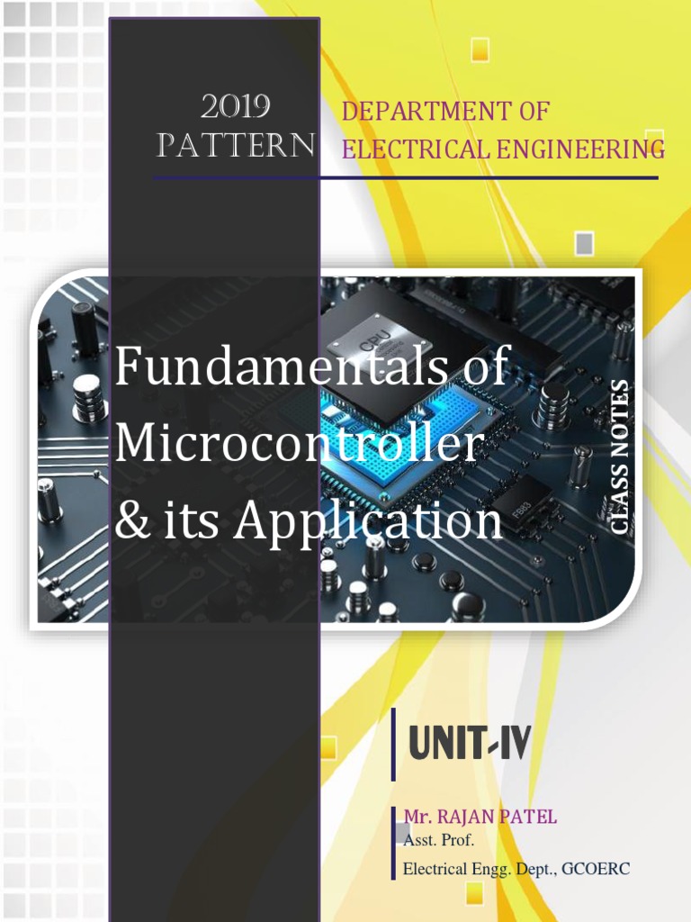 Fundamentals of Microcontroller & Its Application: Unit-Iv | PDF | Microcontroller | Analog To ...