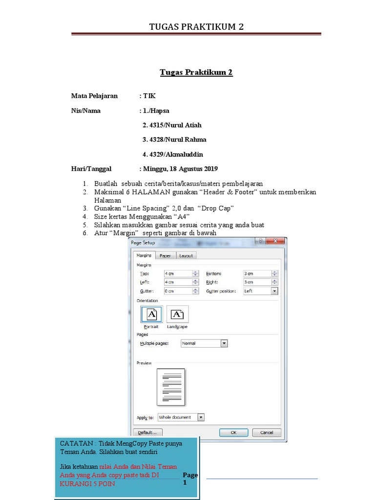 Tugas Praktikum 2 Word | PDF