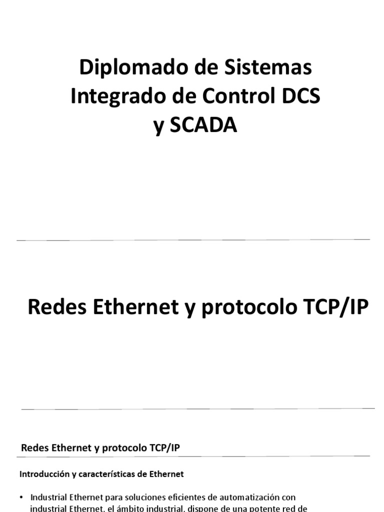 Redes Ethernet y Protocolo Tcpip Mod 1 | PDF | Red de computadoras | Protocolos de internet