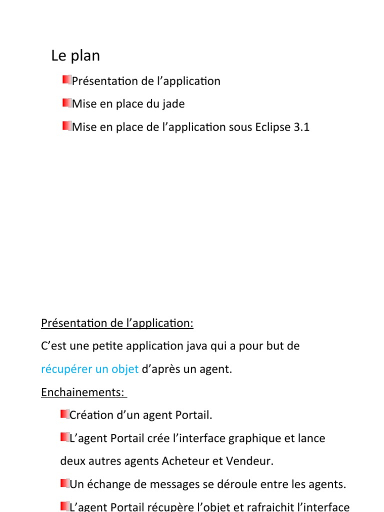Exemple Jade | PDF | Eclipse (Logiciel) | Java (Langage de programmation)