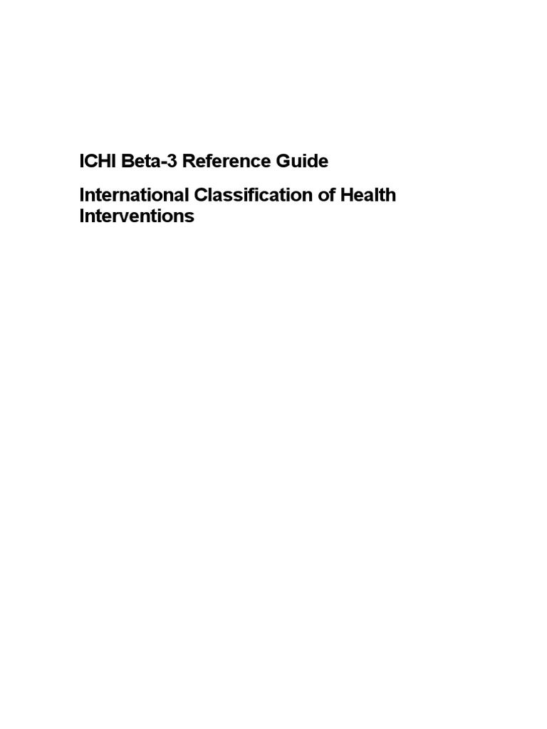 ICHI Beta-3 Guide for Health Interventions | PDF | Public Health ...