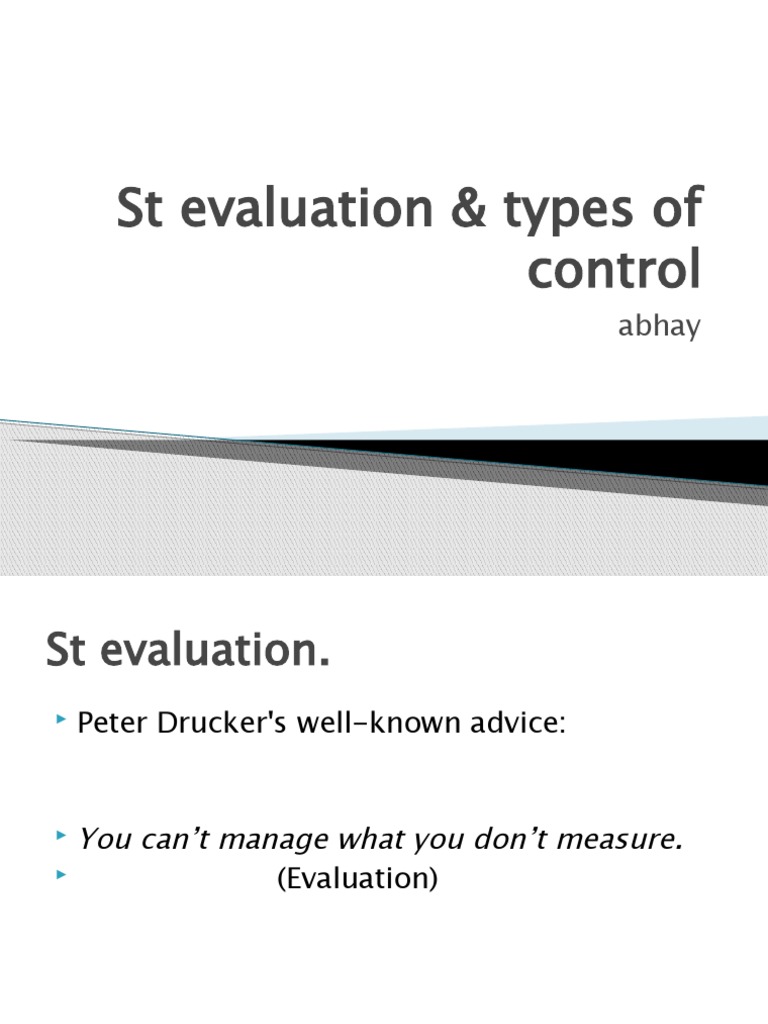 ST Evaluation & Types of Control - Lect 11 | PDF | Swot Analysis ...