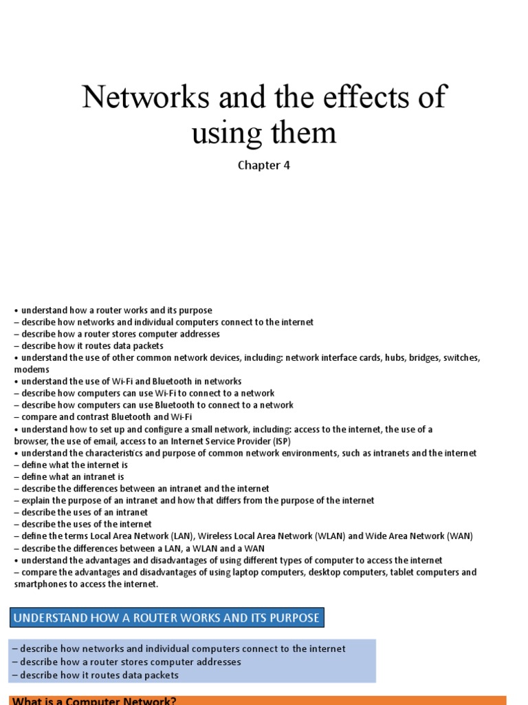 Networks and The Effects of Using Them | PDF | Computer Network | Network Interface Controller