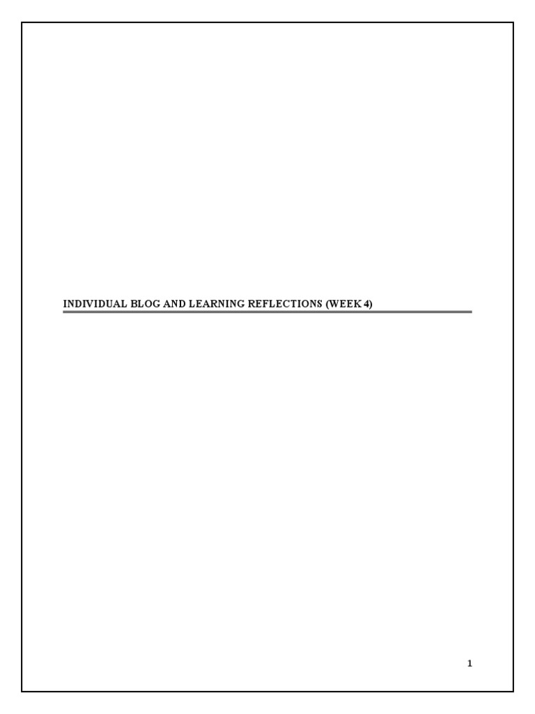 4 Individual Blog and Learning Reflections | PDF | Art