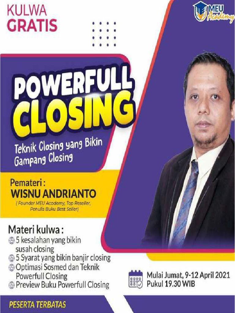 Materi Kulwa Powerfull Closing | PDF