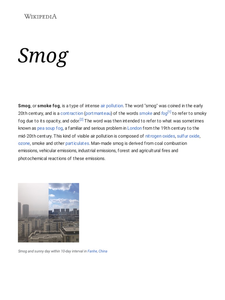 Smog - Evs Project | PDF | Smog | N Ox