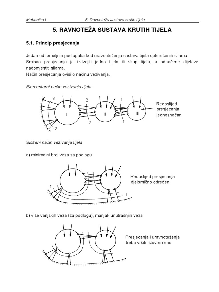 5 Ravnoteza Sustava Krutih Tijela | PDF