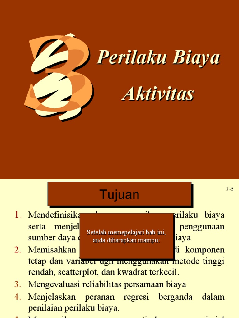PERILAKU BIAYA AKTIVITAS PPT | PDF